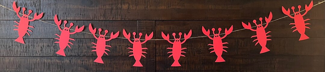 Lobster Banner / Lobster Garland/ Under the Sea Party/ Ocean Decor ...