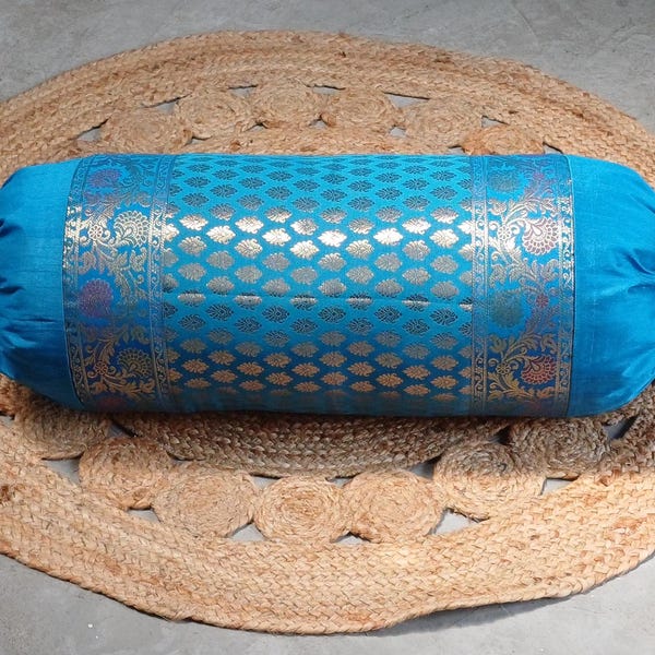 Blue Bolster Pillow - Etsy