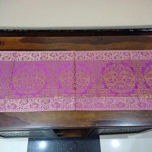 Indian Pink Colour Elephant Table Runner Kitchen Decoration Long Table ...