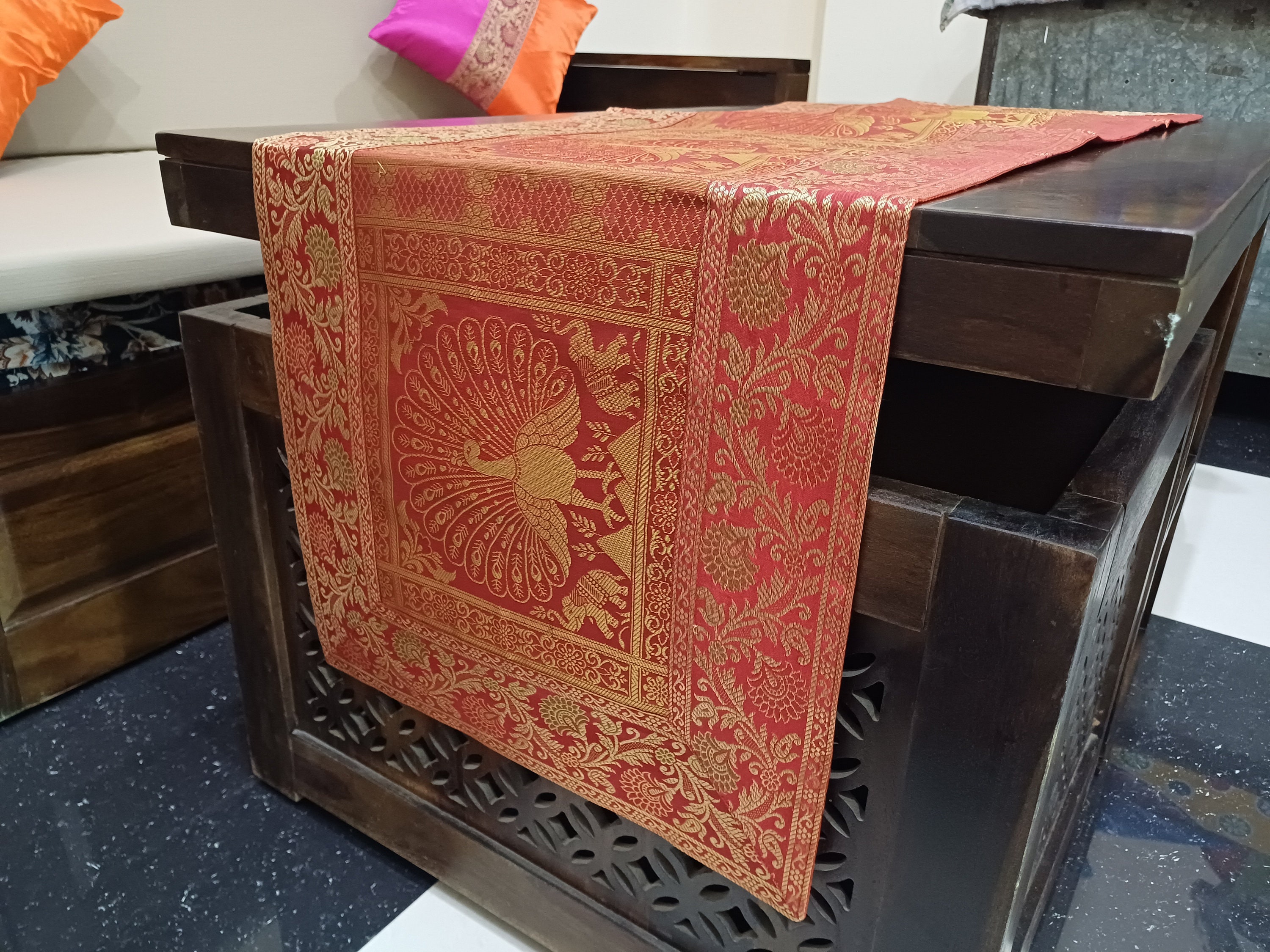 Indian Traditional Table Runner Kitchen Decoration 60 Inches Long Table ...