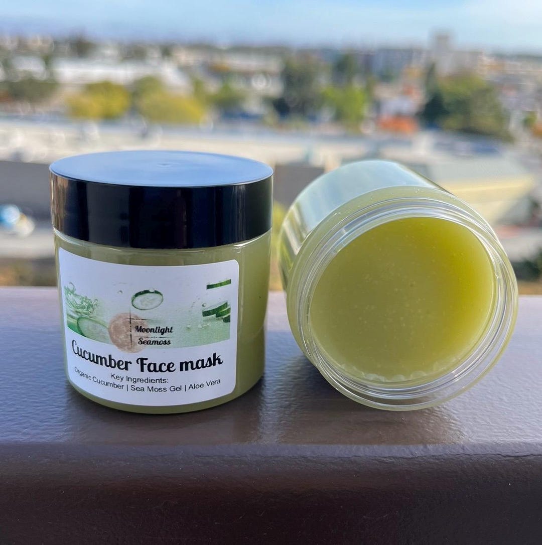 Cucumber Sea Moss Face Mask: Natural Skincare - Etsy