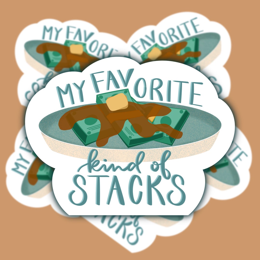 Favorite Stacks - Money Die Cut Sticker - Etsy