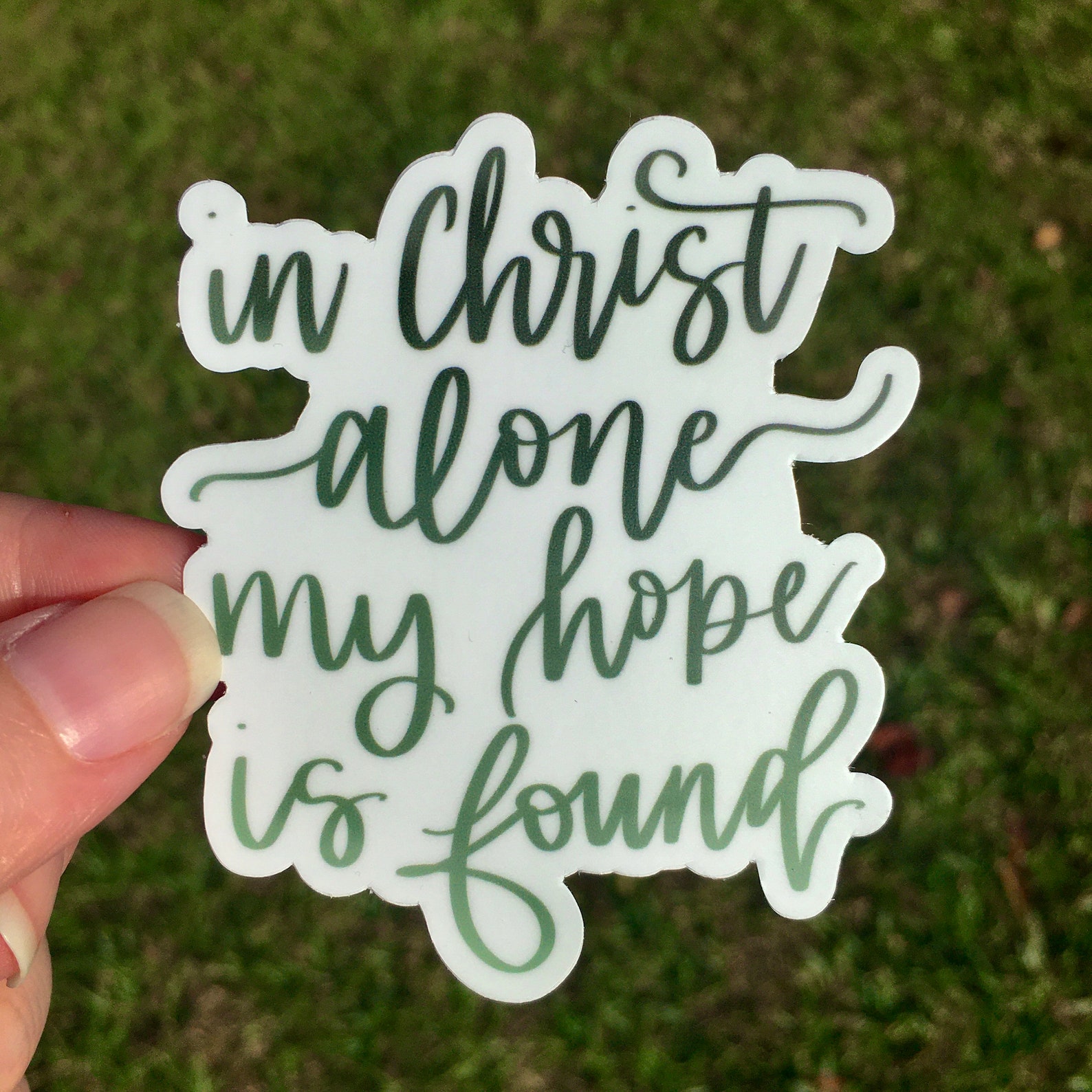 In Christ Alone My Hope is Found Vinyl Christian Sticker Waterproof - Etsy