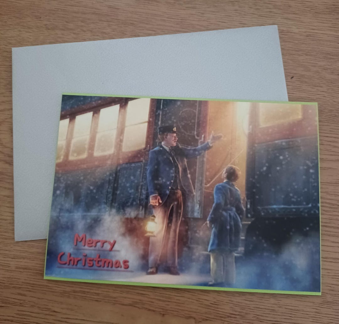 The Polar Express Christmas Card - Etsy