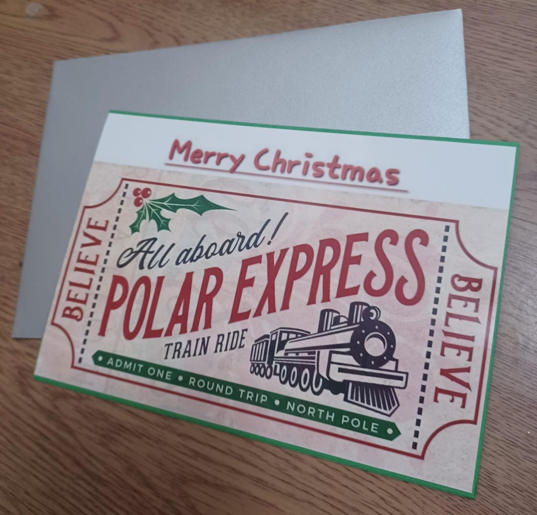 The Polar Express Christmas Card - Etsy