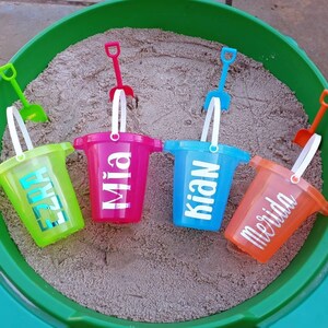 Personalized Glitter Beach Pail and Shovel Set Toddler Sand - Etsy