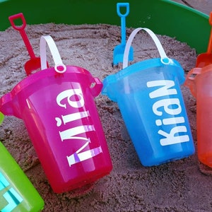 Personalized Glitter Beach Pail and Shovel Set Toddler Sand - Etsy