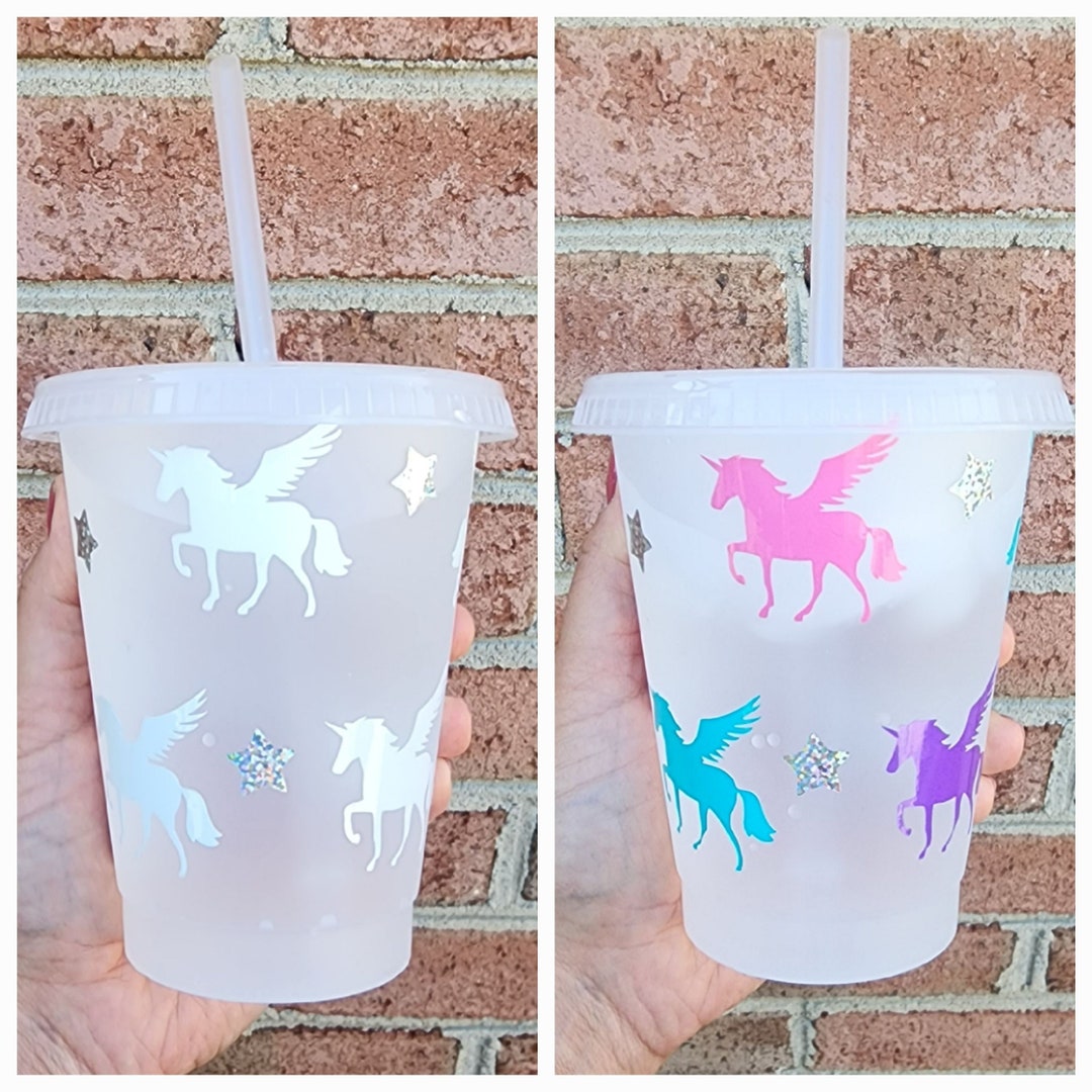 Unicorns Color Changing Tumbler | Personalized 16 Oz. Unicorns Cup W ...