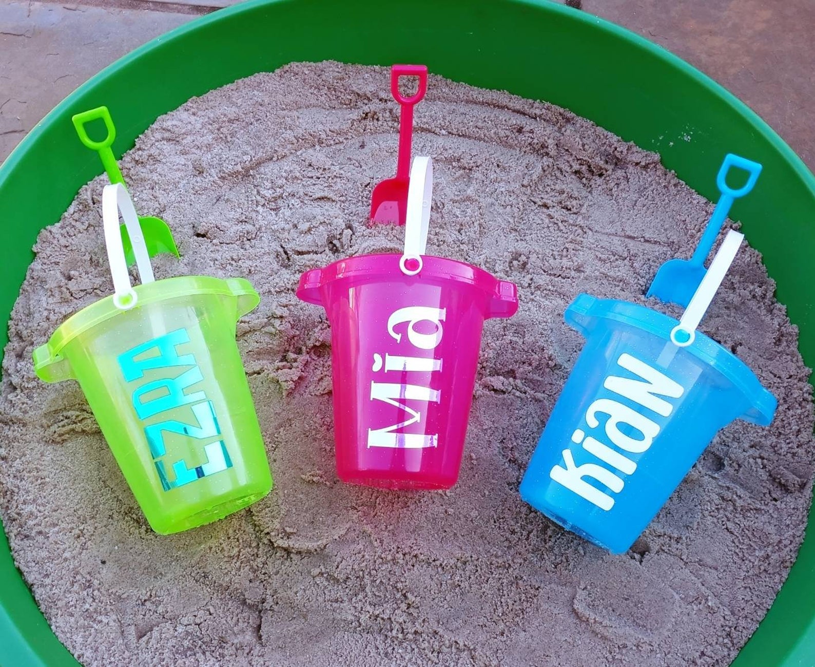 Personalized Glitter Beach Pail and Shovel Set Toddler Sand - Etsy