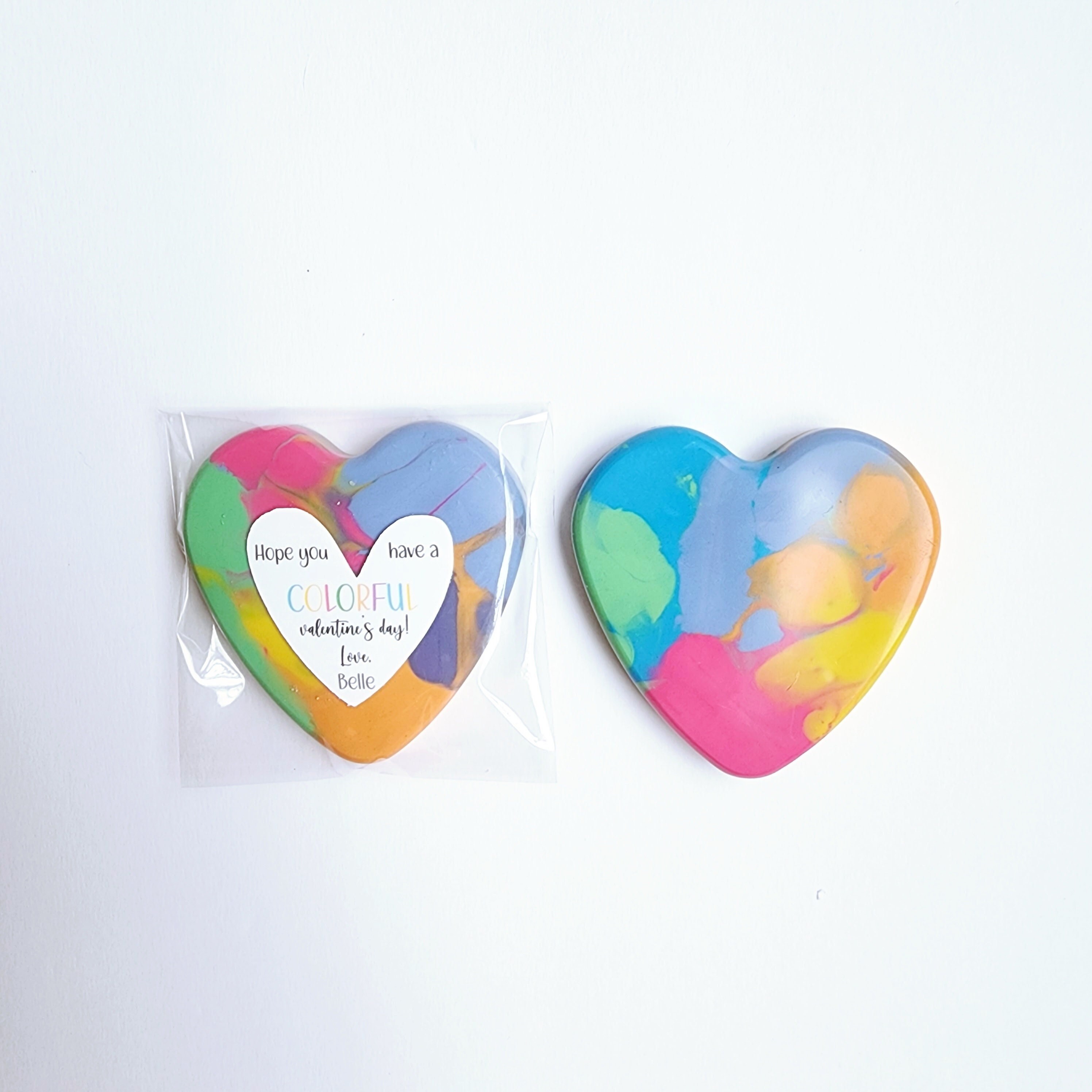 Rainbow Crayons Heart
