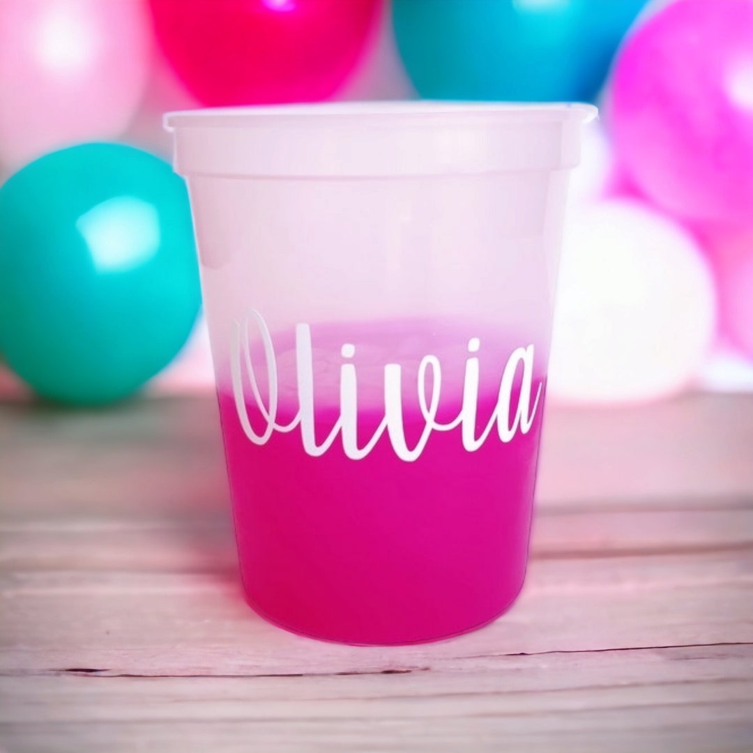 Color Changing Cup | Custom 16 Oz. Stadium Cup | Personalized Favor ...