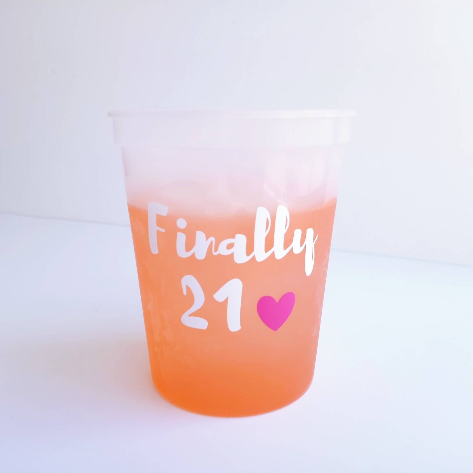 21st Birthday Color Changing Cup Finally 21 21st Birthday - Etsy