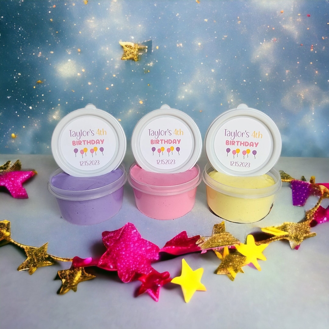 Mini Butter Slime Birthday Favors | Sensory Birthday Ideas | Scented ...