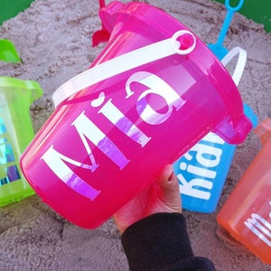 Personalized Glitter Beach Pail and Shovel Set Toddler Sand - Etsy