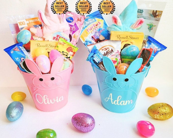 Fun Bunny Pre-filled Easter Baskets Boy and Girl Characters filled Free ...