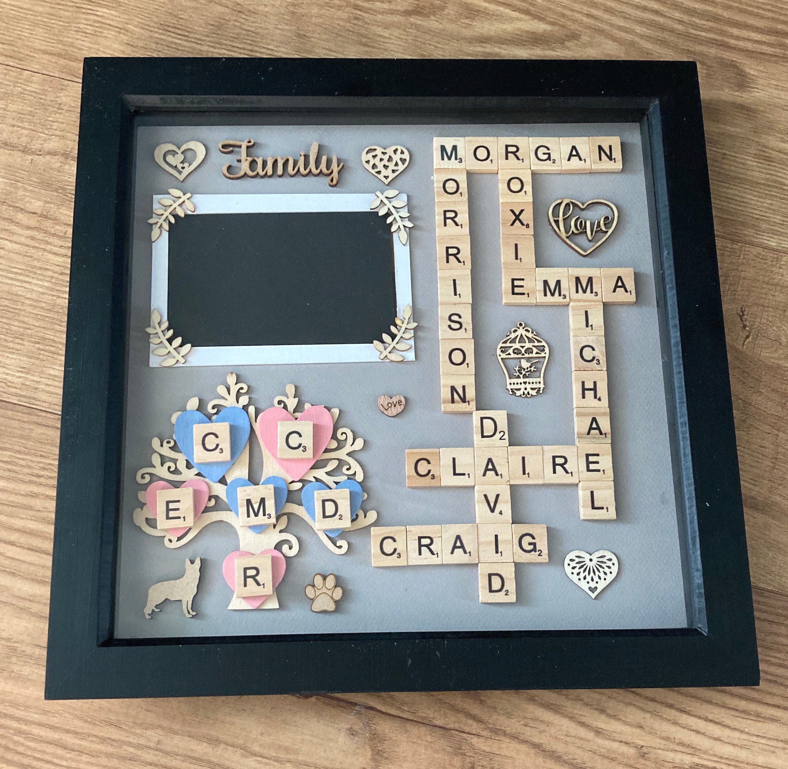 Personalised Scrabble Frame large Size - Etsy