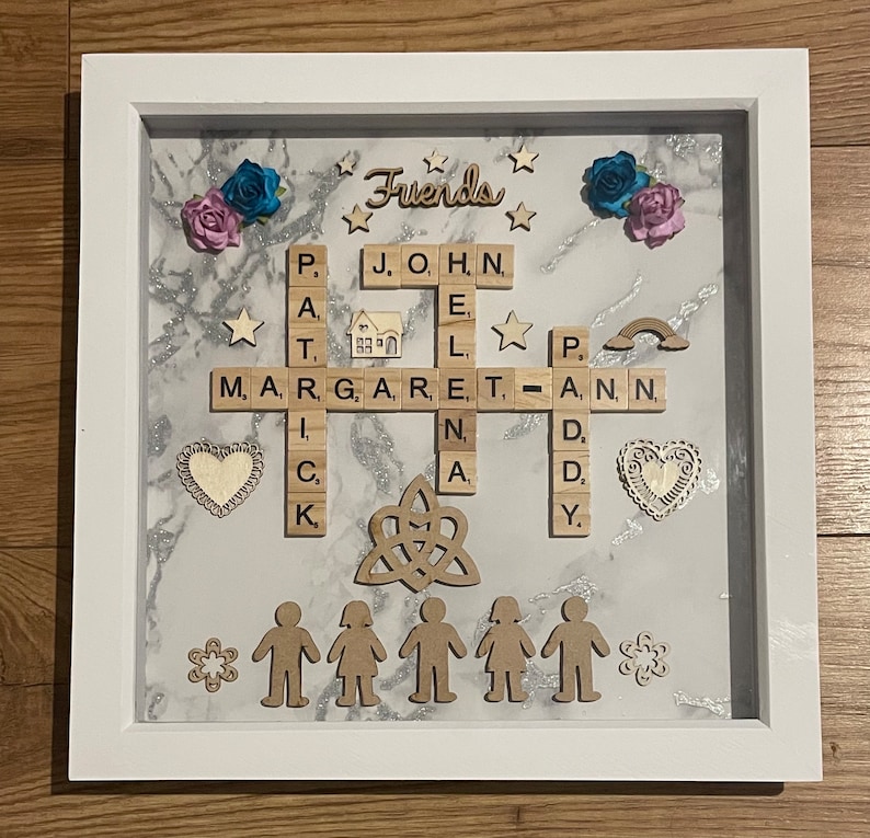 Personalised Scrabble Frame large Size - Etsy