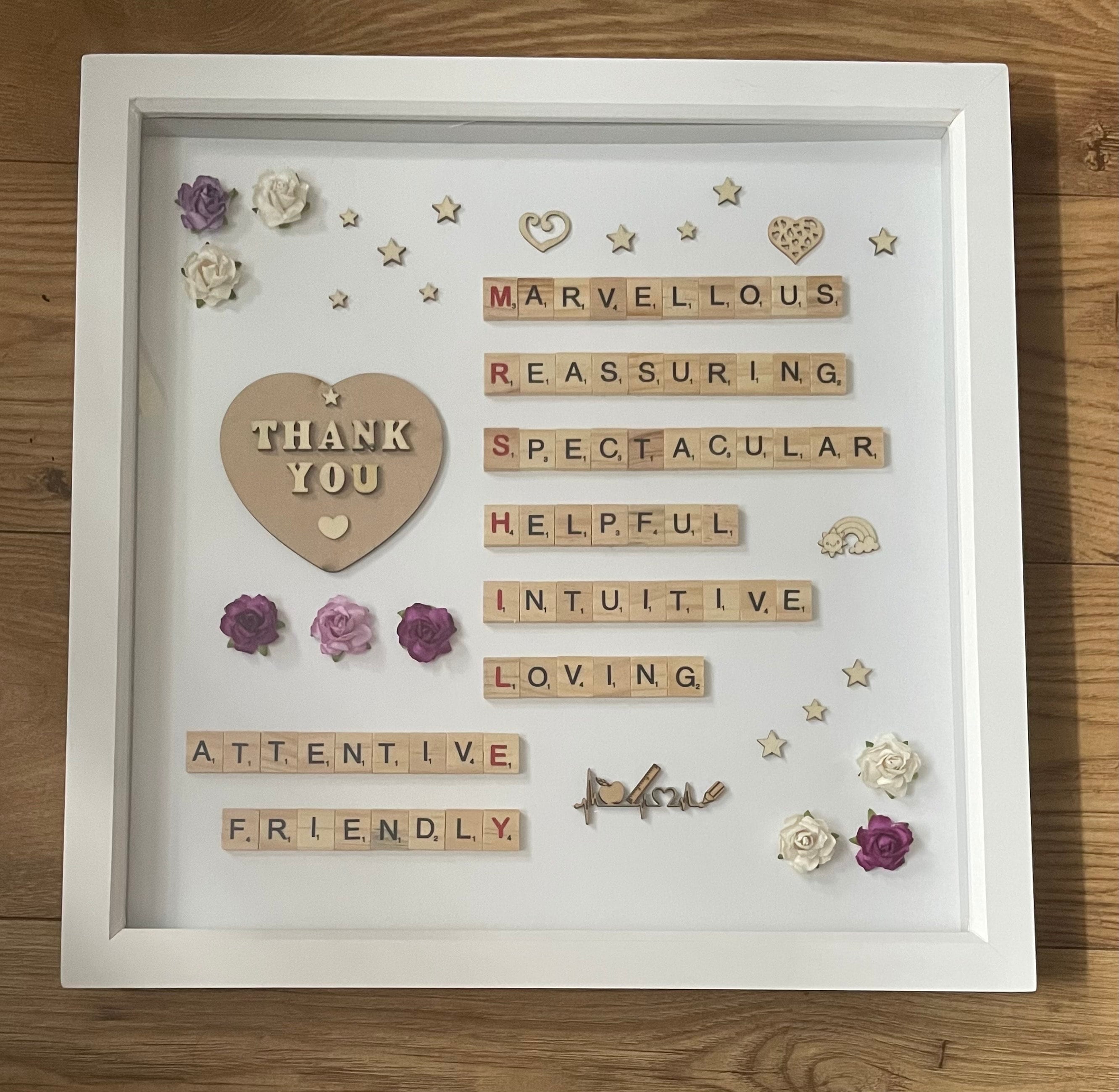 Personalised Scrabble Frame large Size - Etsy