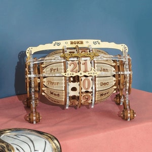 Time Engine Calendar 3D Wooden Puzzle Zodiac Wall Clock 3D - Etsy