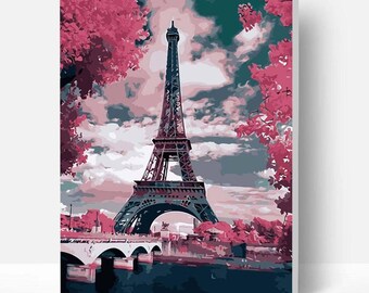 Paris Paint by Number | Etsy