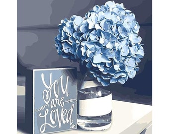 Hydrangea Paint by Numbers - Etsy