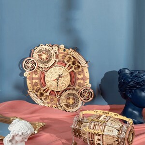 Time Engine Calendar 3D Wooden Puzzle Zodiac Wall Clock 3D - Etsy