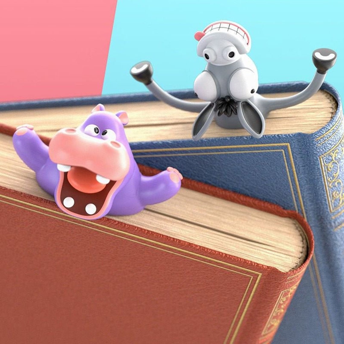 Animals 3D Bookmarks Kids Bookmark Corgi Page Holder Wolf - Etsy