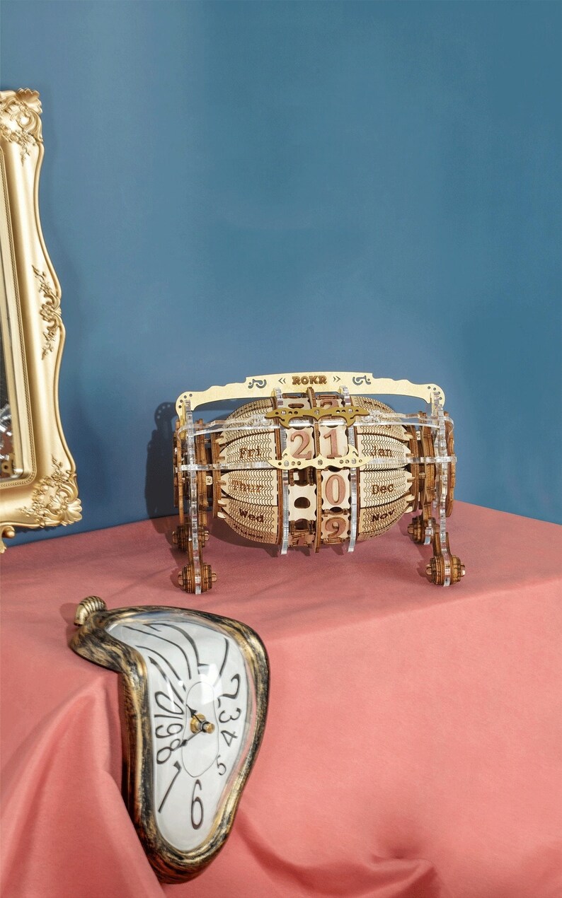 Time Engine Calendar 3D Wooden Puzzle Zodiac Wall Clock 3D - Etsy