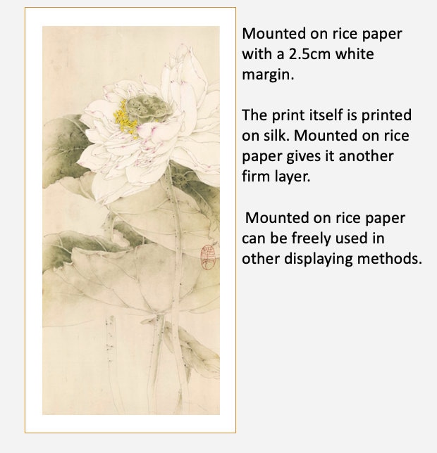 Lotus Scroll Wall Art for Home Lotus Watercolor Painting Original ...