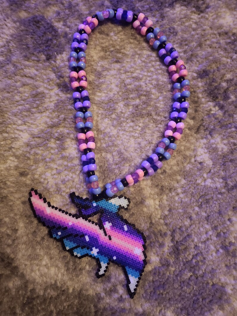 Illenium Kandi Perler Necklace. Pinks and Purples and Blues - Etsy