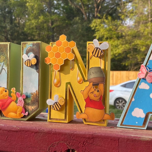 Winnie Pooh Letters - Etsy