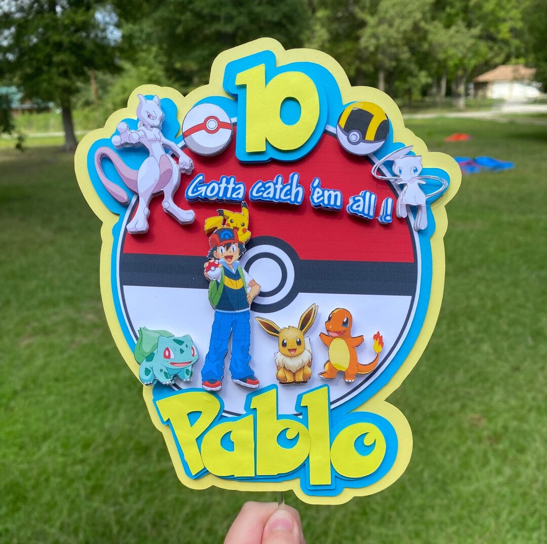 Pokémon Boy Cake Topper Poke Ball Customized Cake Topper - Etsy Australia