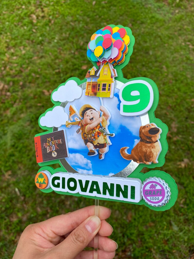 Up Cake Topper / up Movie Cake Topper / Russell and Dug Cake - Etsy