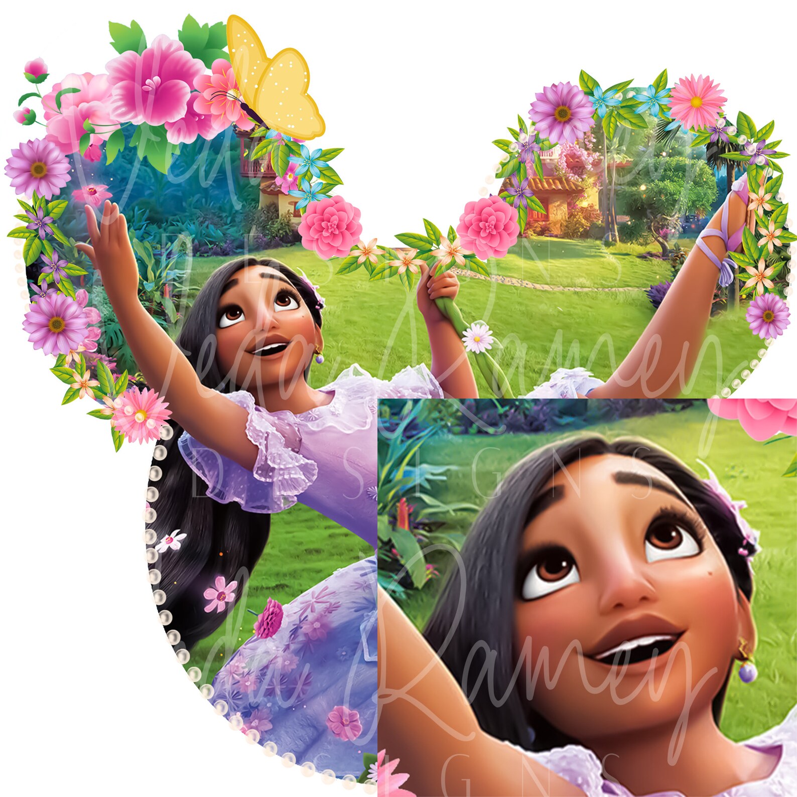 Encanto Isabela Png, Printable Cut File, Great for Stickers or ...