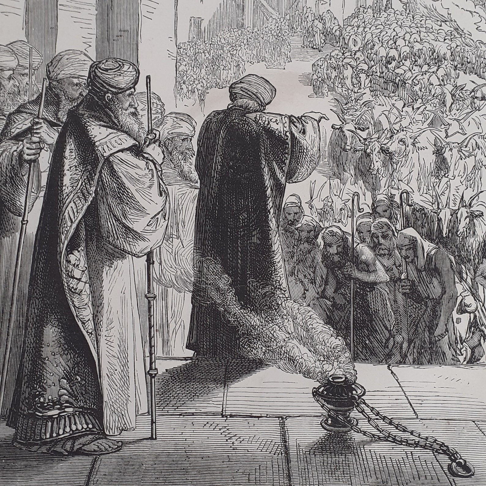 The Offerings at the Dedication Vintage Victorian Bible Print Religious ...