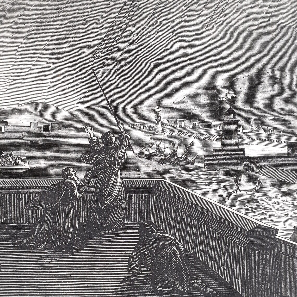 The Plague of Hail Vintage Victorian Bible Print Book of - Etsy