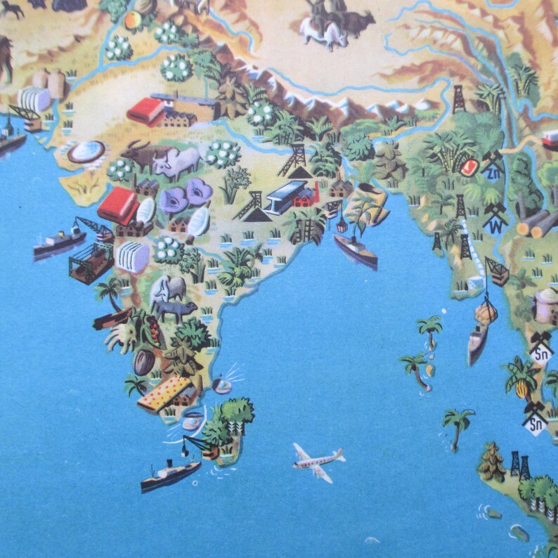 Pictorial Map: South East Asia – Production, Mineral Resources and ...
