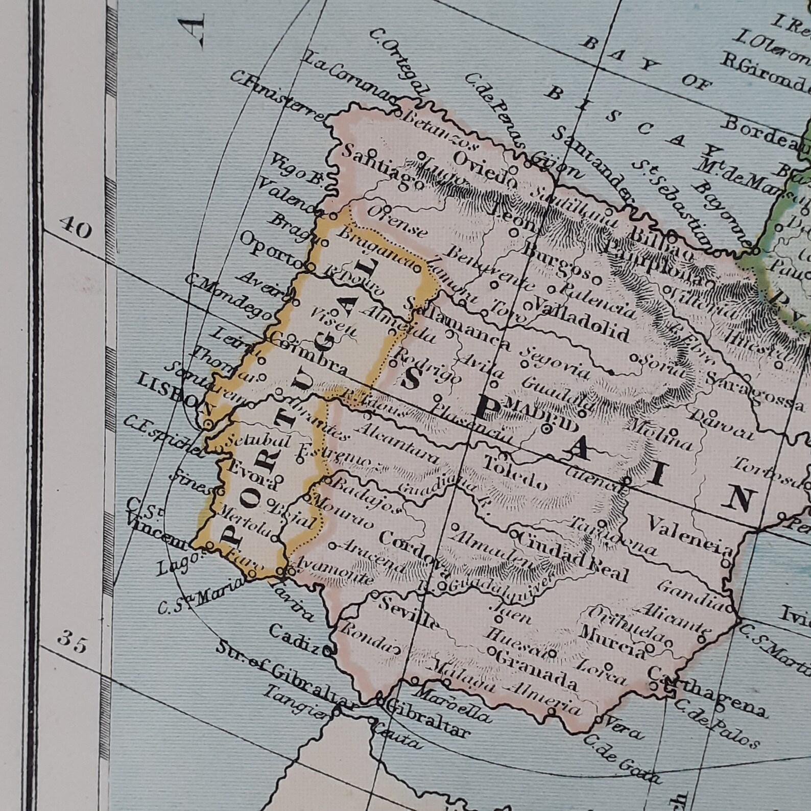 Vintage Map of Europe, Ca 1900s, Victorian Map From Vintage ...