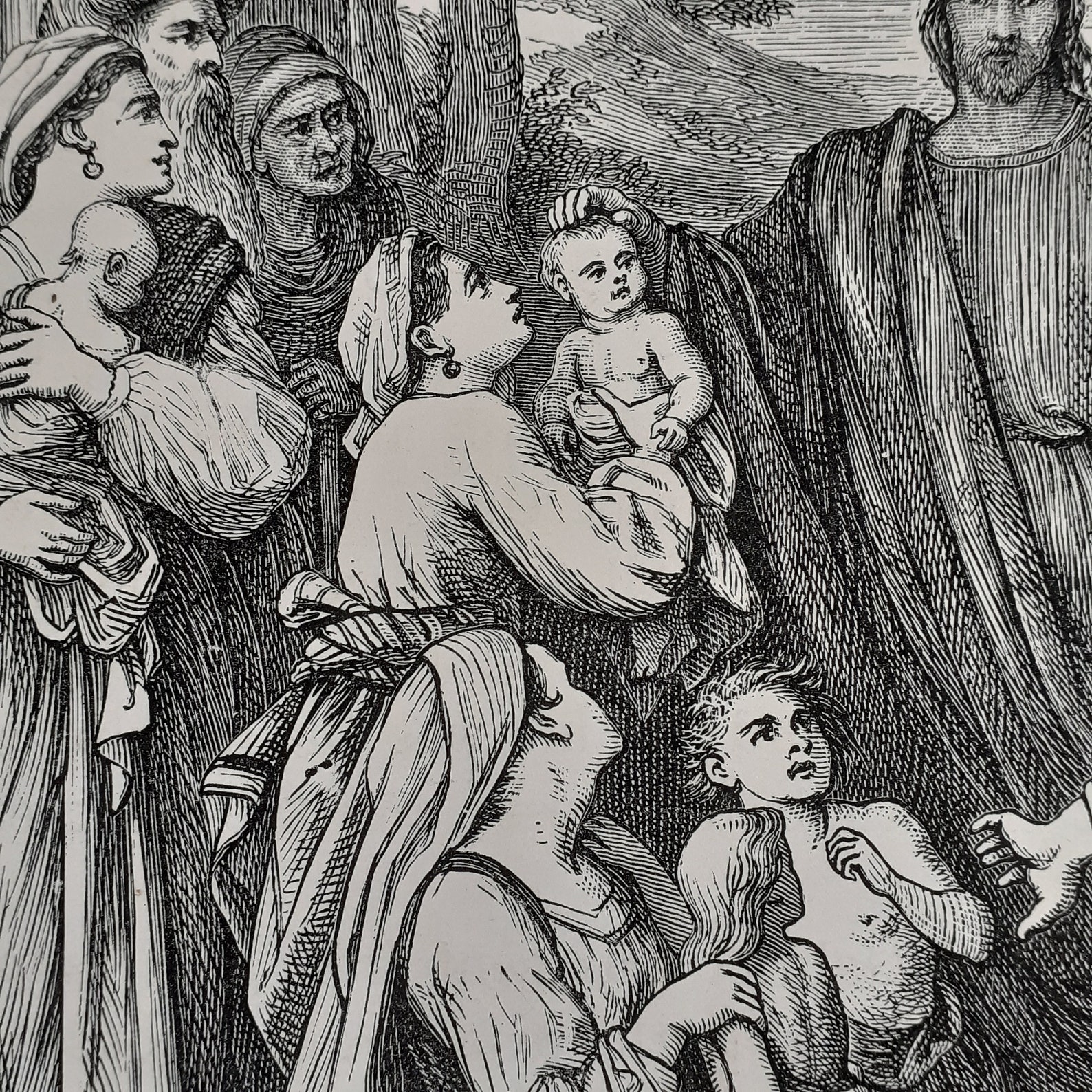 Victorian Bible Print – Jesus and Children, Matthew 19 - Etsy