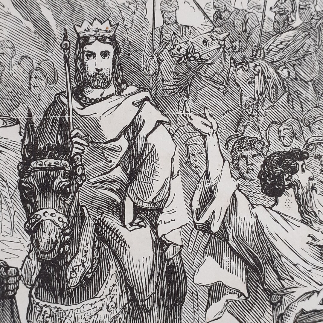 Solomon Proclaimed King – Vintage Victorian Bible Print by F Lix ...