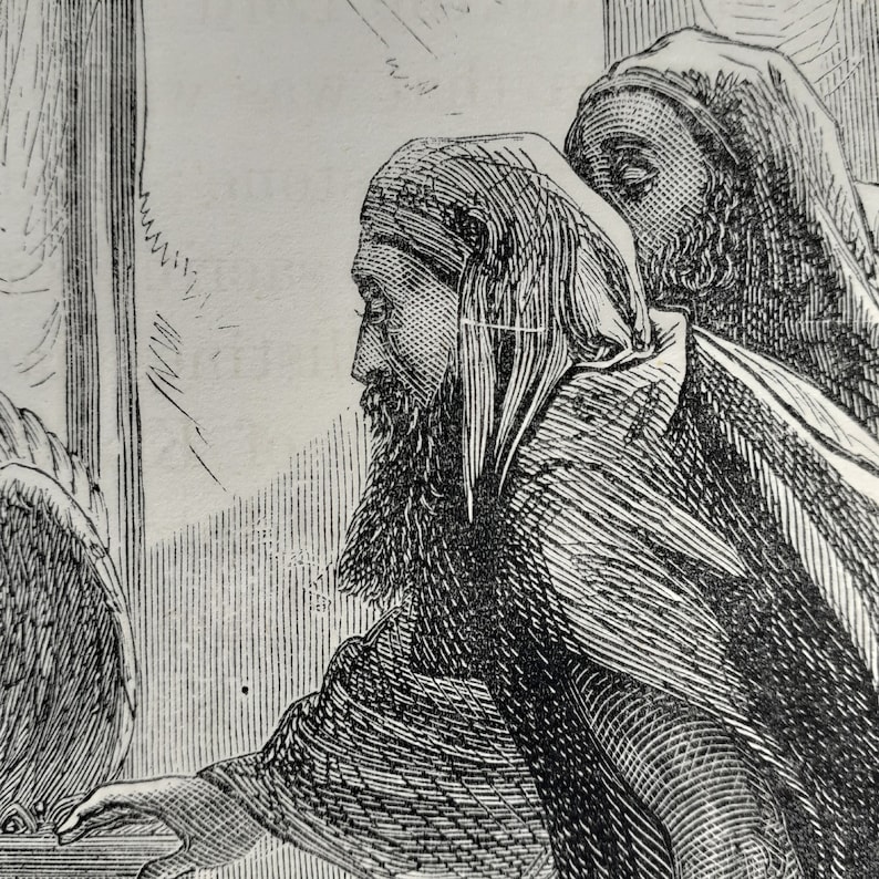 The Fall of Dagon – Vintage Victorian Bible Print – Religious Print ...