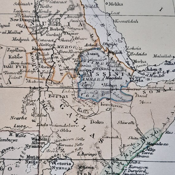 Vintage Map of Africa Late 1890s - Etsy