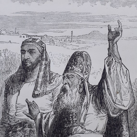 Annonce Samuel présentant Saül au peuple gravure biblique | Etsy