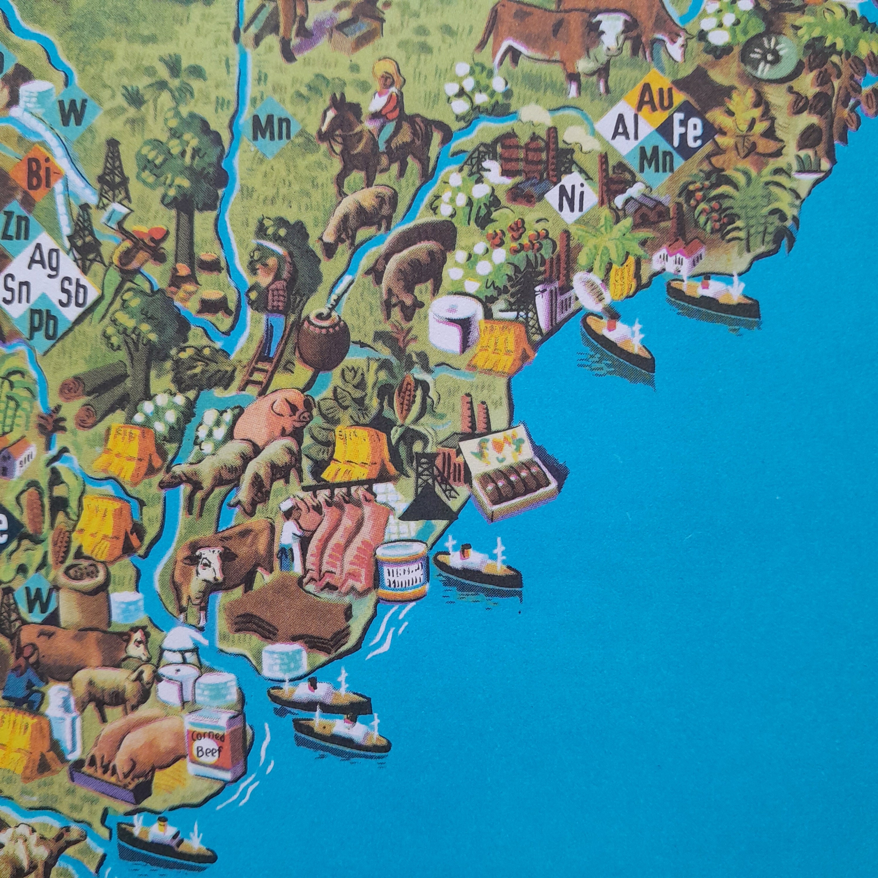 Pictorial Map: Latin America – Production, Mineral Resources and Trade ...
