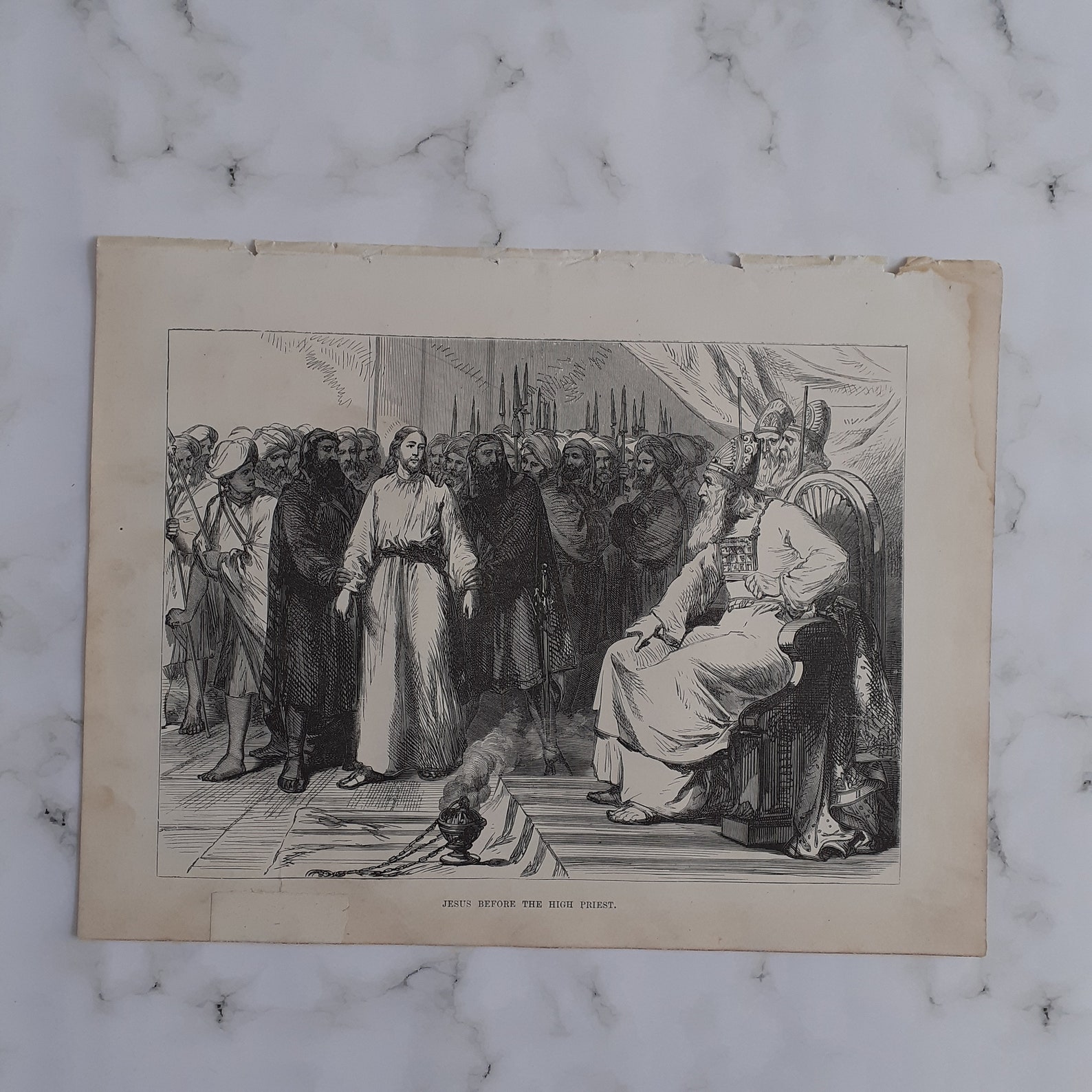 Jesus Before the High Priest Vintage Victorian Bible Print - Etsy UK