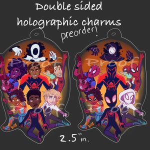 Spider Verse Holographic Keychains - Etsy