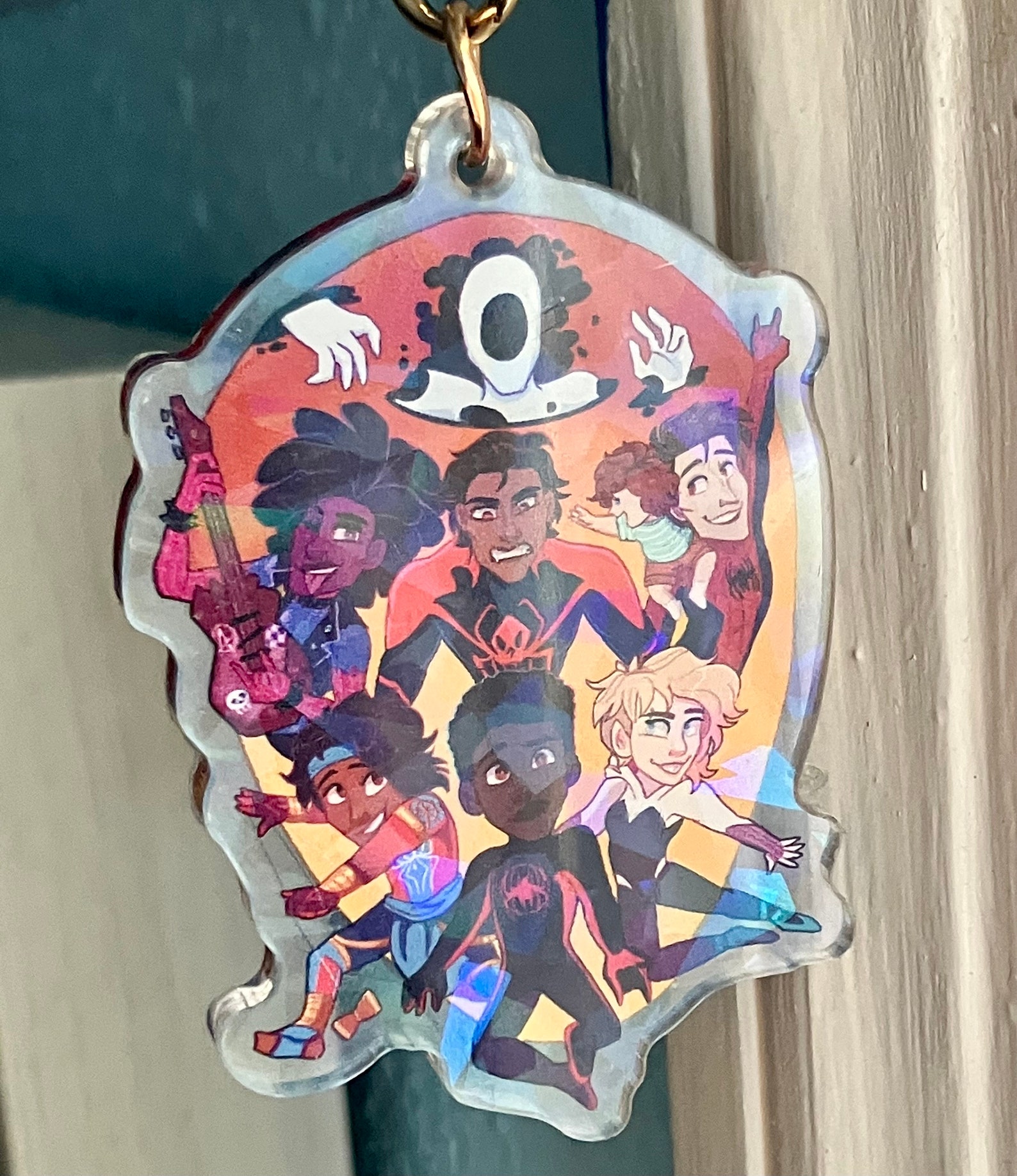 Spider Verse Holographic Keychains - Etsy