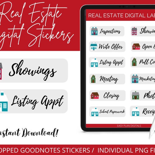 Real Estate Stickers / Digital Stickers / Instant Download / - Etsy