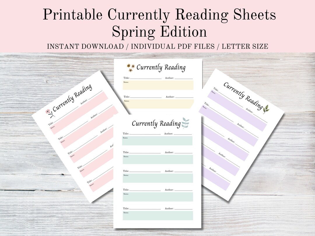 Reading Printable, Spring Reading Printable, Printable, PDF Files ...