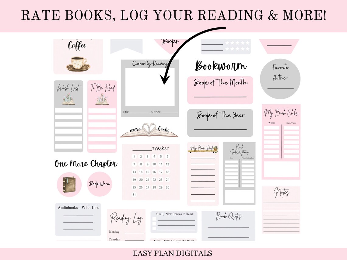 Reading Digital Stickers, Digital Stickers, Stickers, Widgets, Instant ...